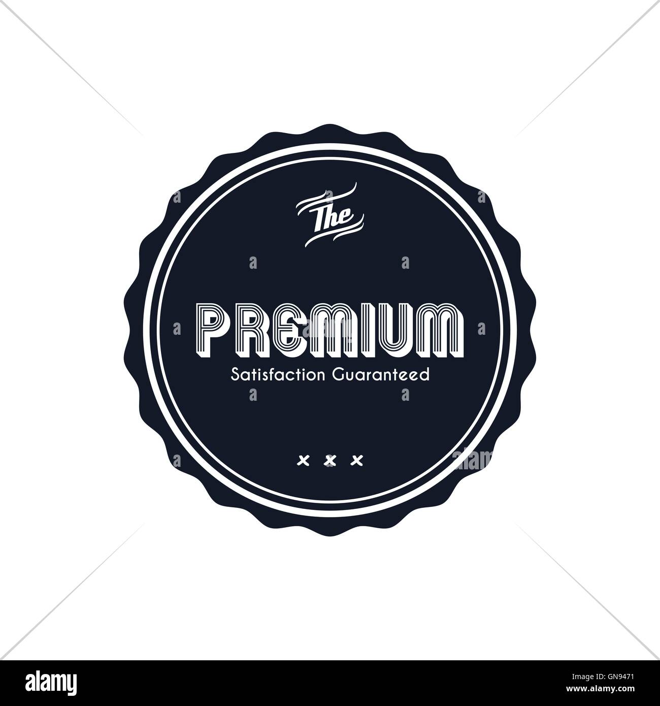 premium label vintage quality badge theme Stock Vector Image & Art - Alamy