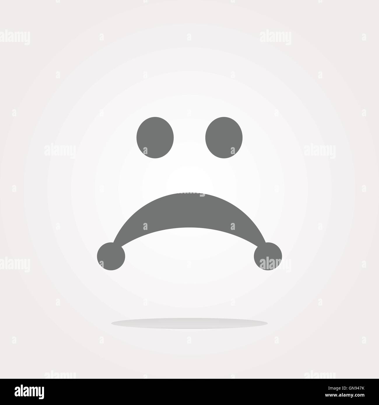 vector Sad icon (button) isolated on white background Stock Vector ...