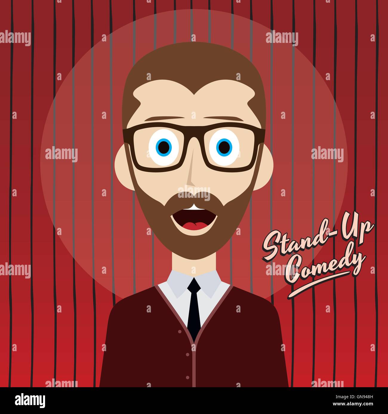 hilarious guy stand up comedian cartoon Stock Vector Image & Art - Alamy
