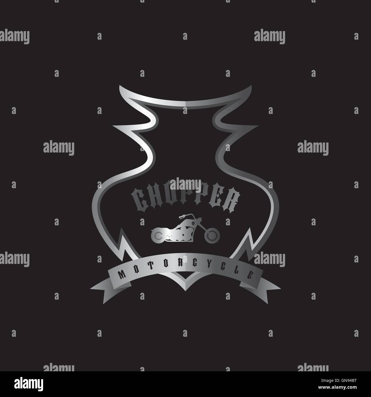 Silver motorcycle Stock Vector Images - Alamy