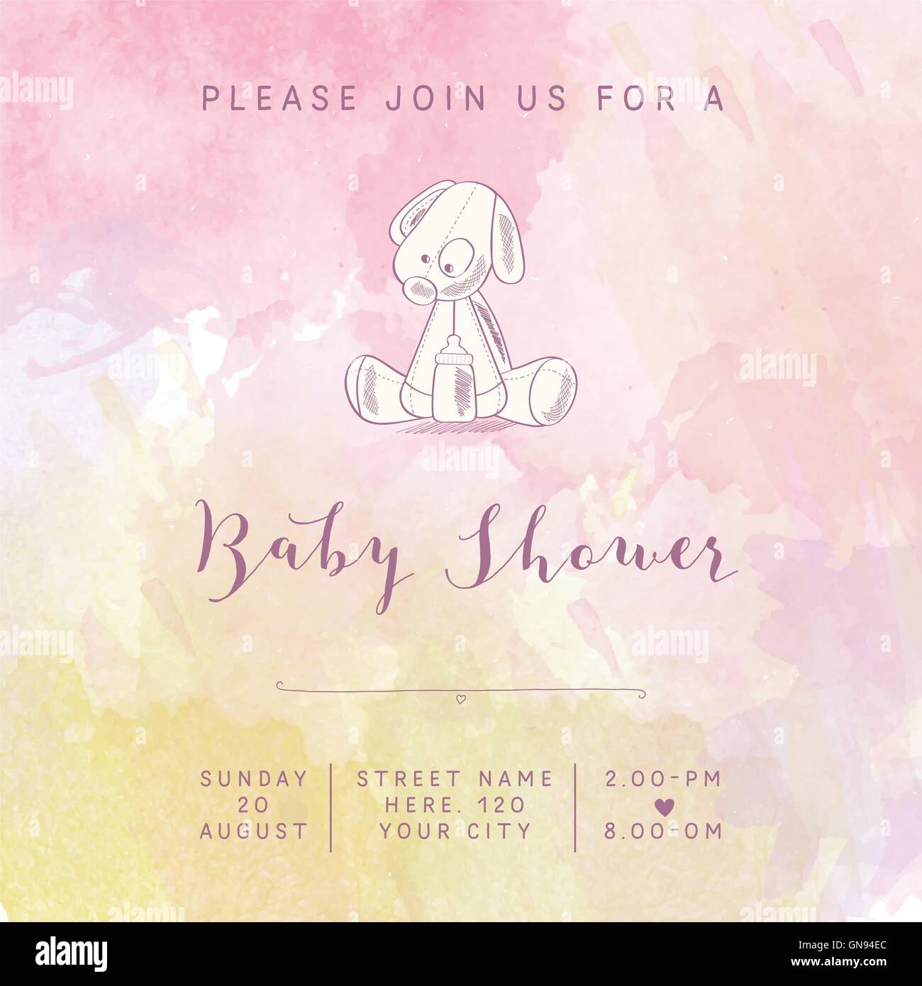 Sweet baby girl puppy Stock Vector Images - Alamy