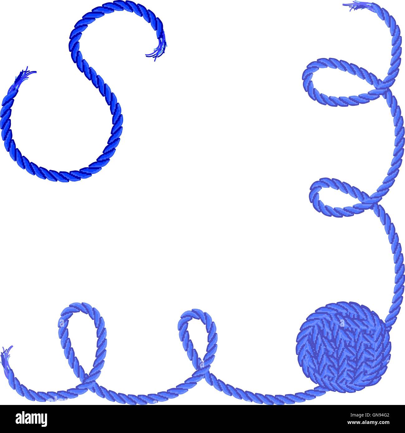 Letter S. Alphabet font vector - yarn, rope, cable Stock Vector Image ...