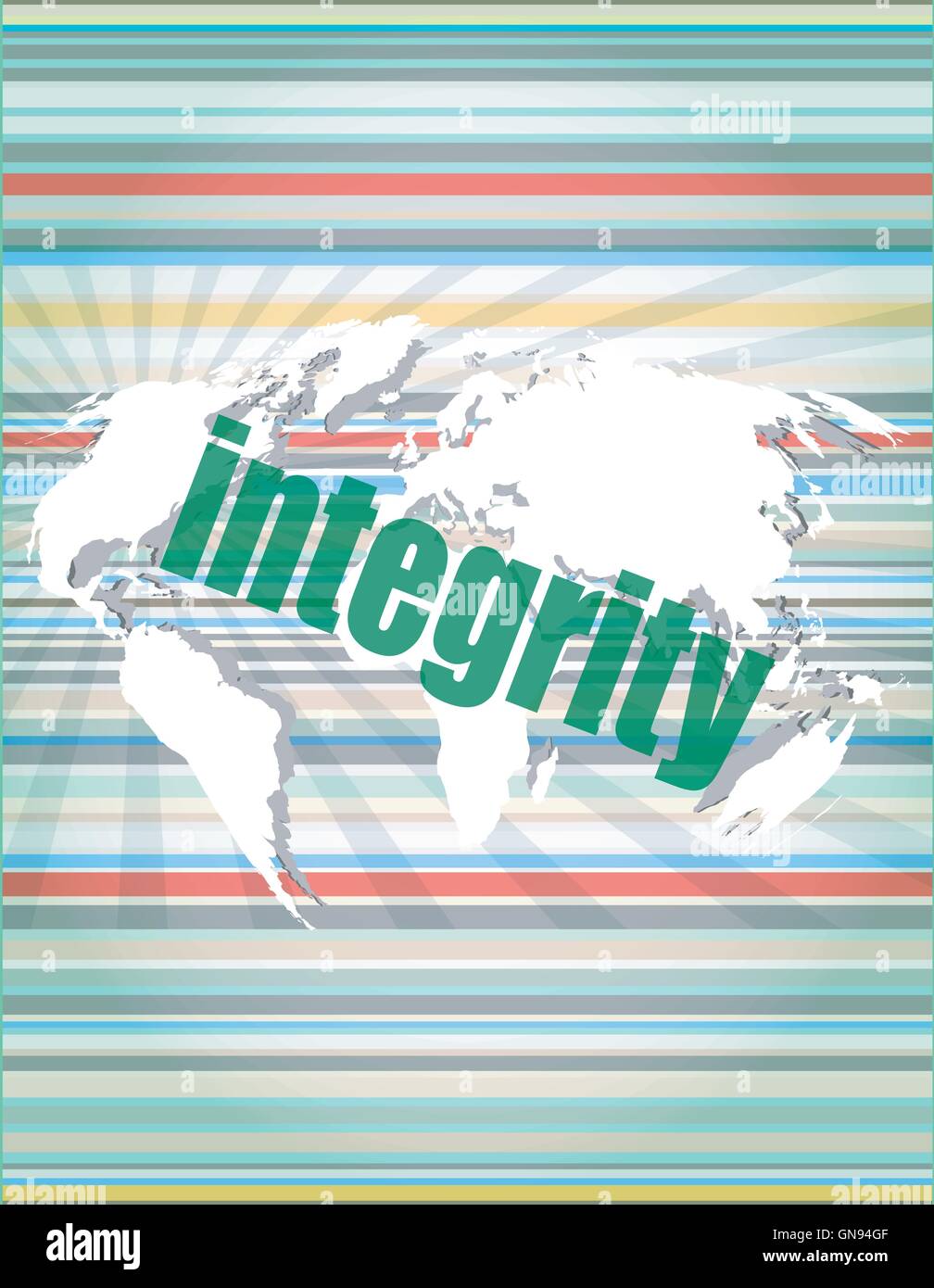 business concept: word integrity on digital background vector quotation ...