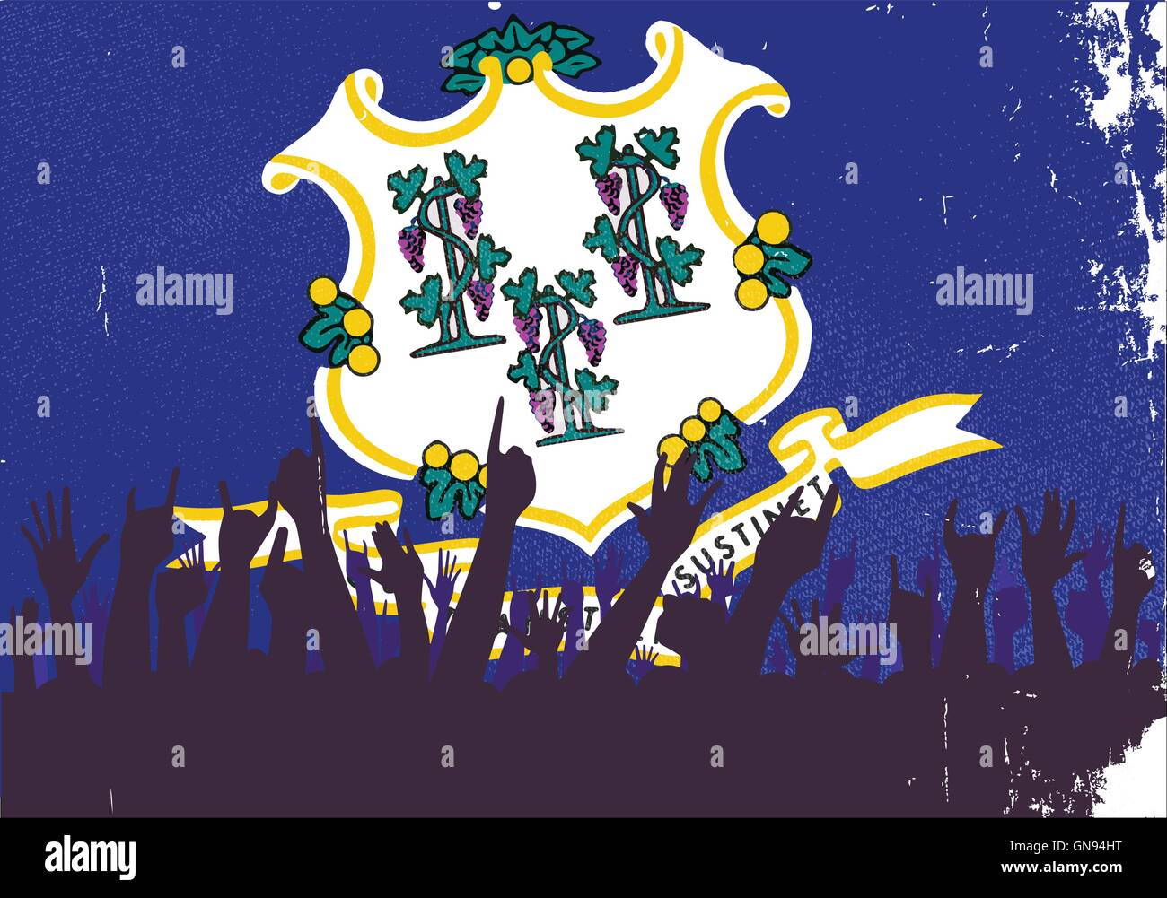 Connecticut state usa white Stock Vector Images - Alamy