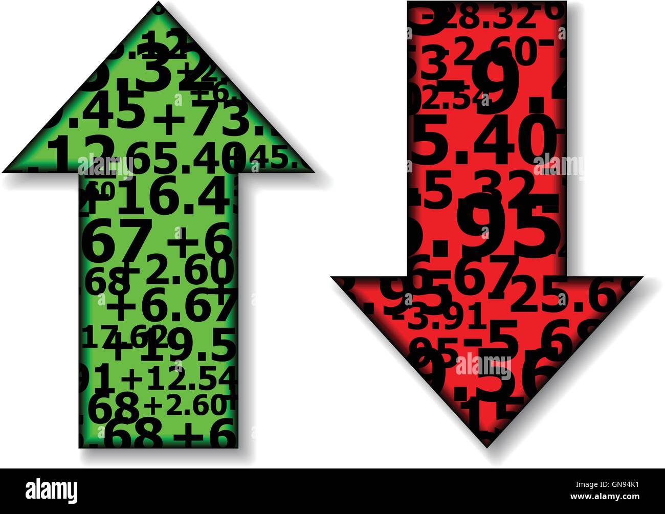 Up and down arrows hi-res stock photography and images - Alamy