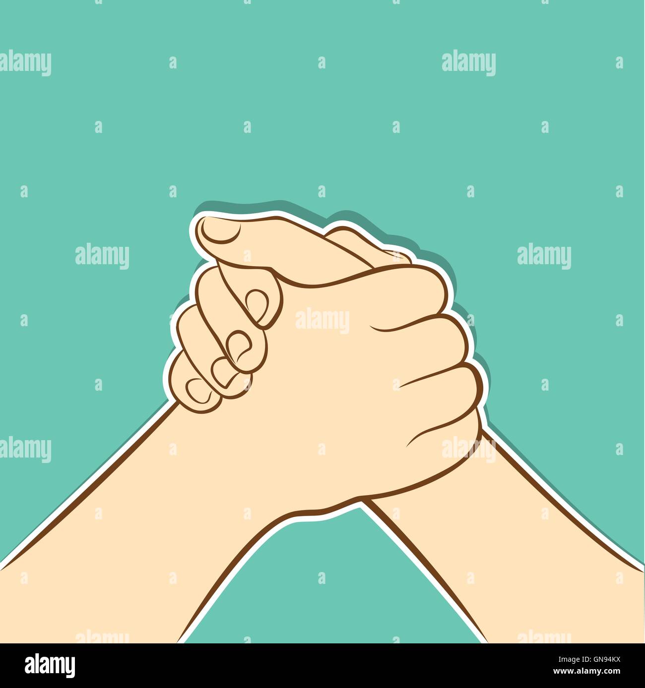 partnership, join hand or support each other concept design Stock ...