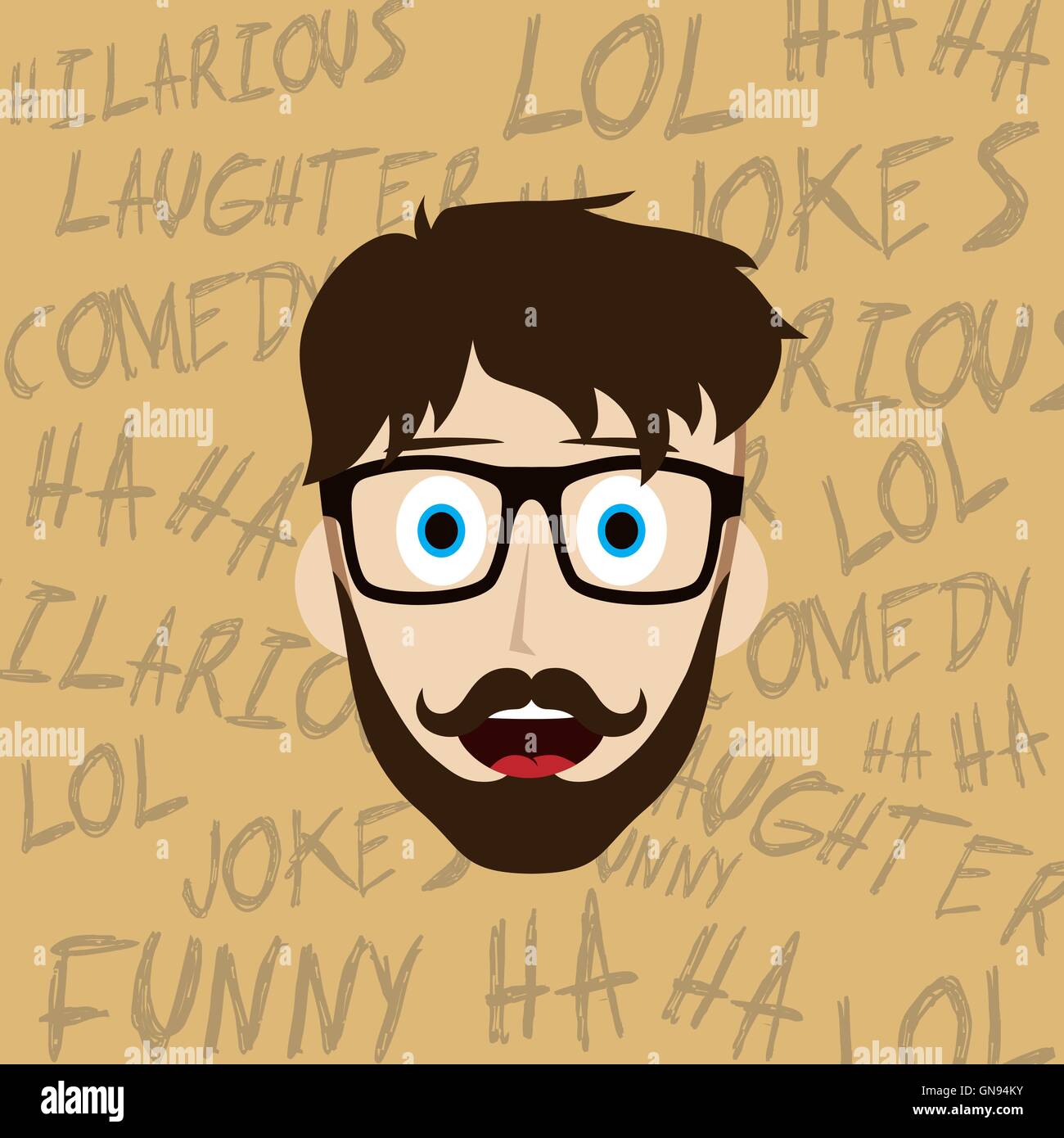 funny laughing guy Stock Vector Image & Art - Alamy