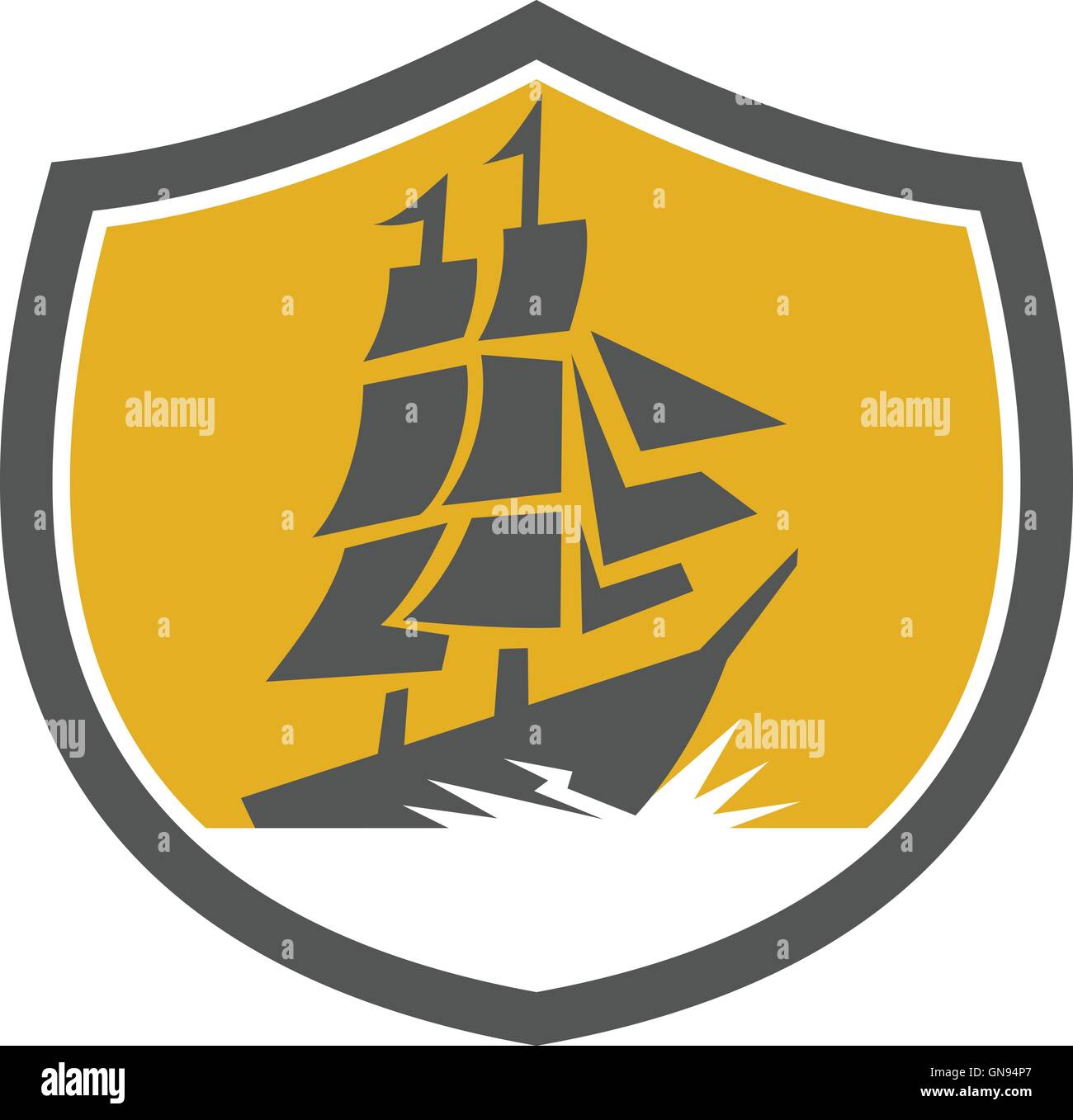 Sailing Galleon Tall Ship Crest Retro Stock Vector Image Art Alamy sailing-galleon-tall-ship-crest-retro-stock-vector-image-art-alamy