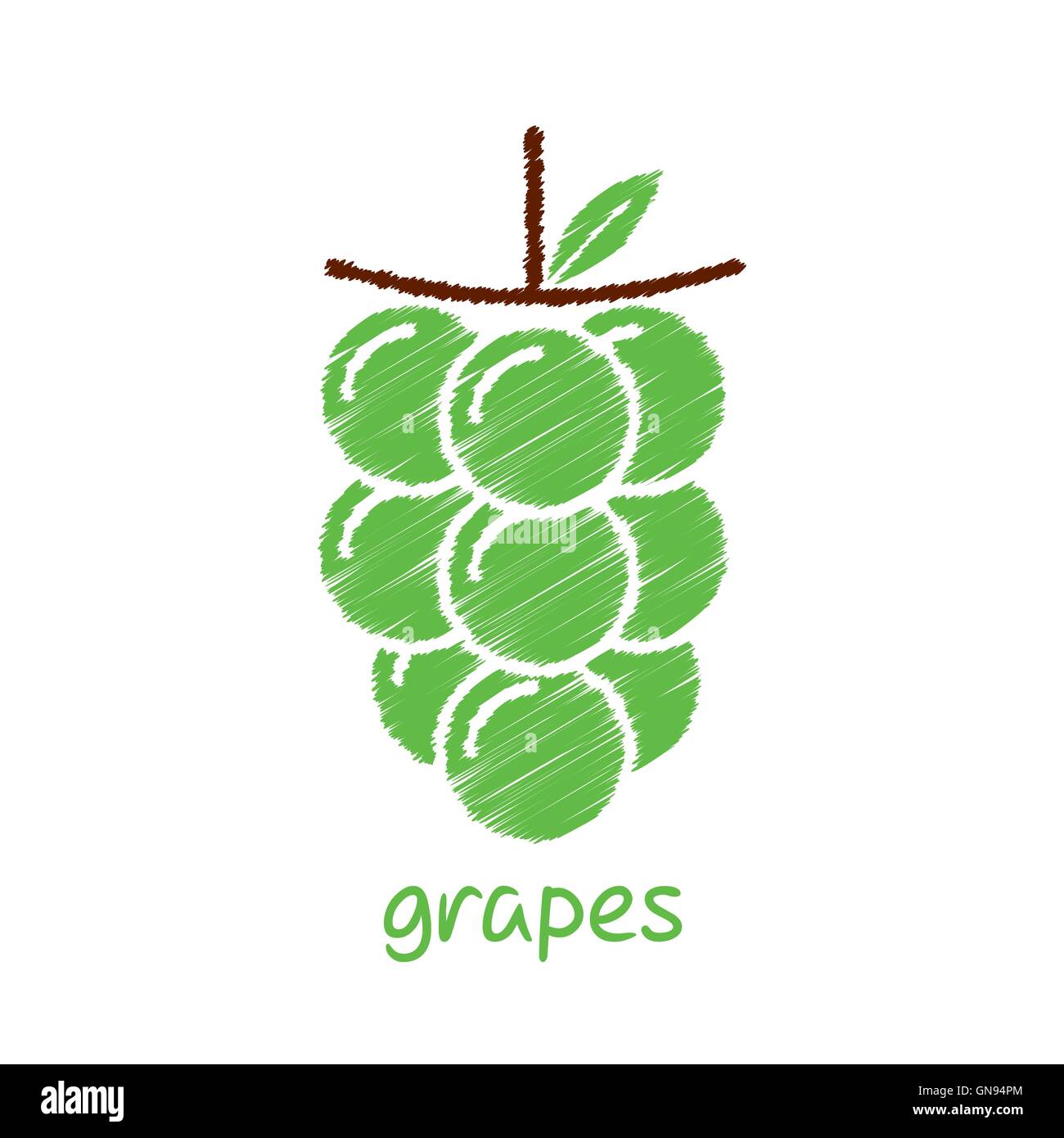 grapes fruit, sketch design vector Stock Vector Image & Art - Alamy
