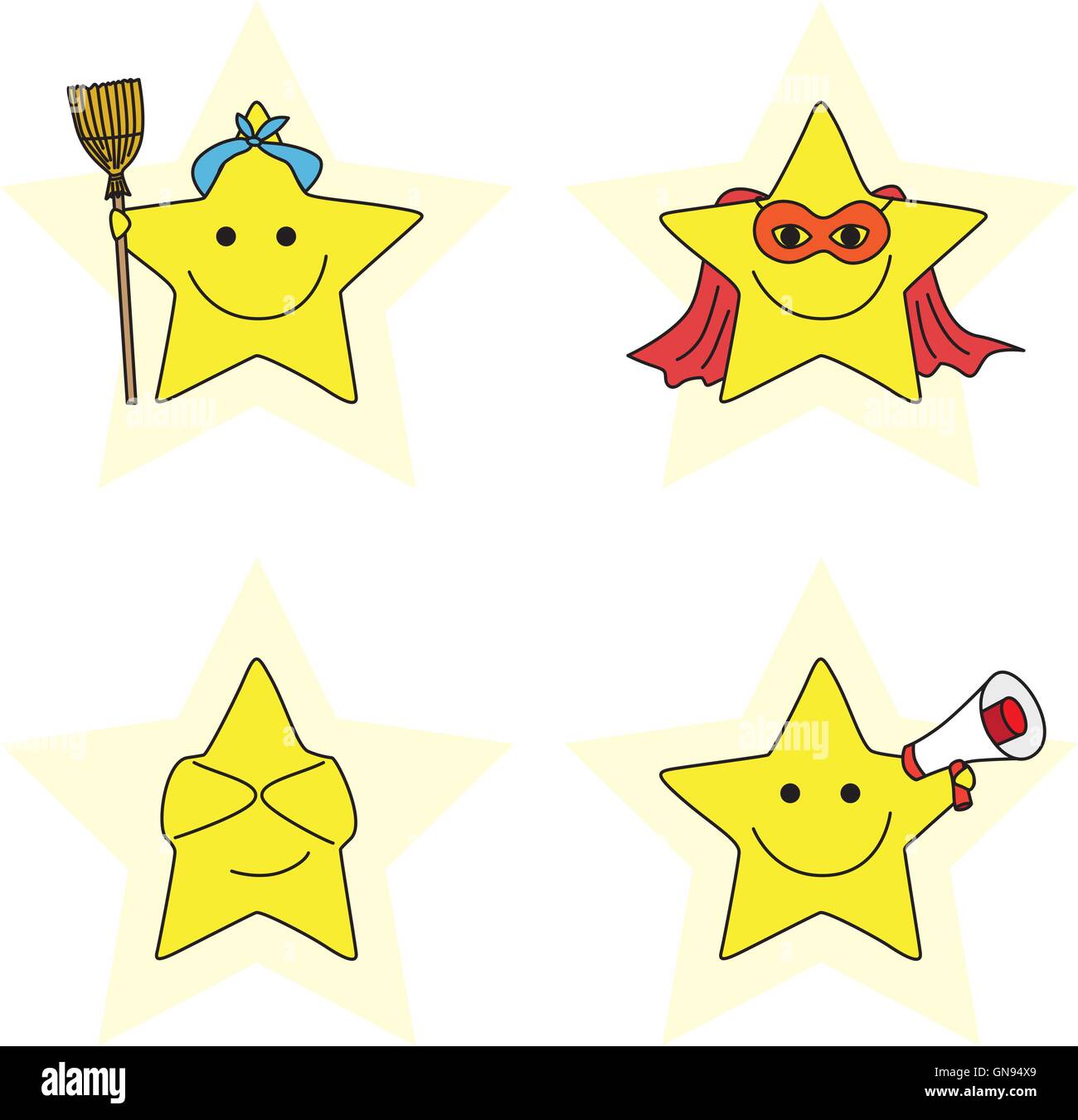 Cartoon star hero hi-res stock photography and images - Alamy