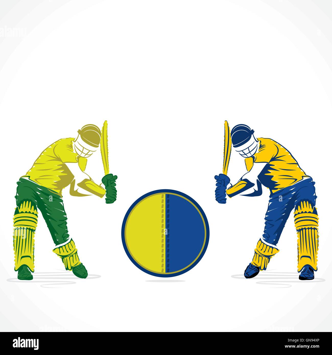creative abstract cricket player design by brush stroke vector Stock ...