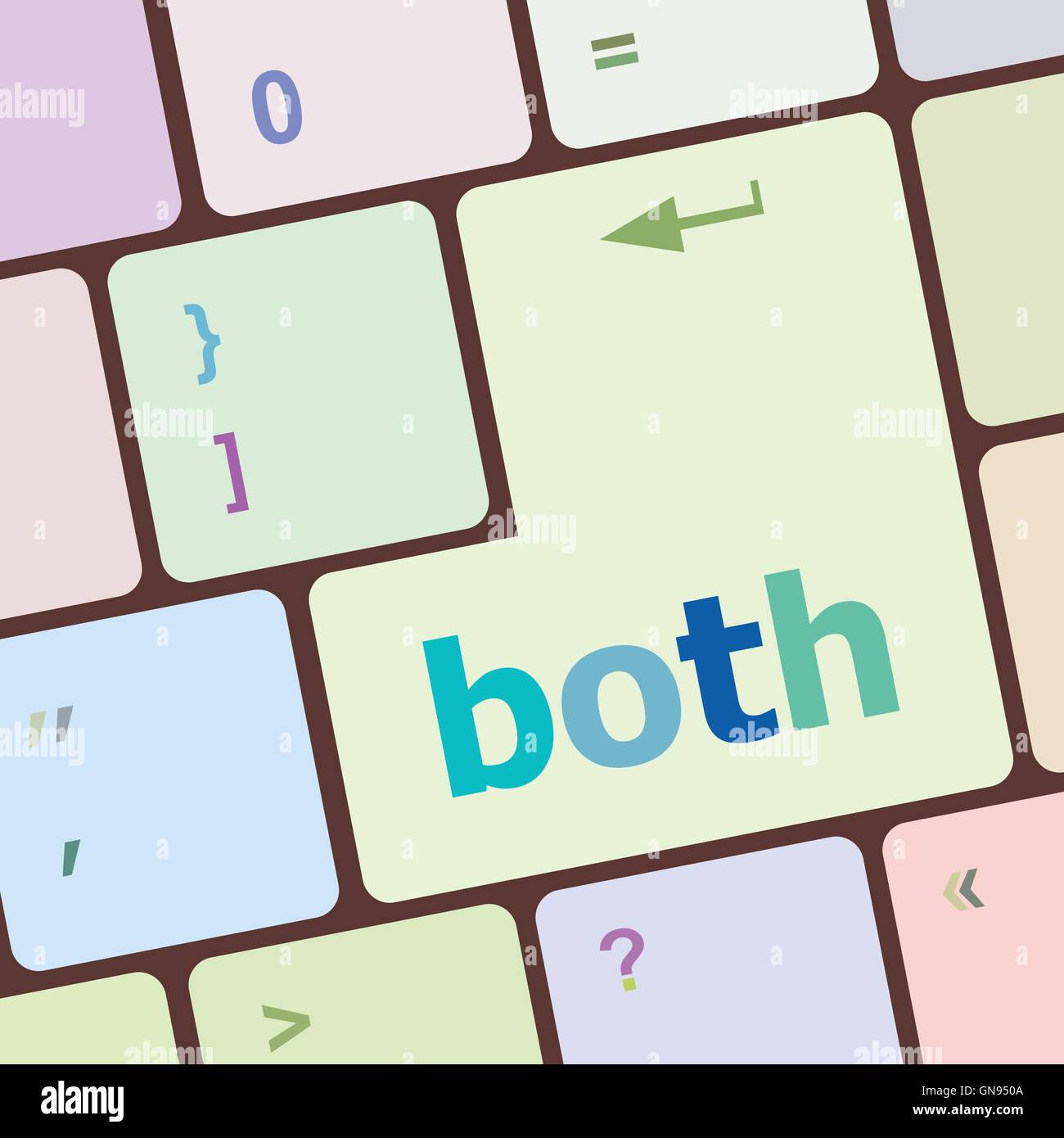 border button on computer pc keyboard key vector illustration Stock ...