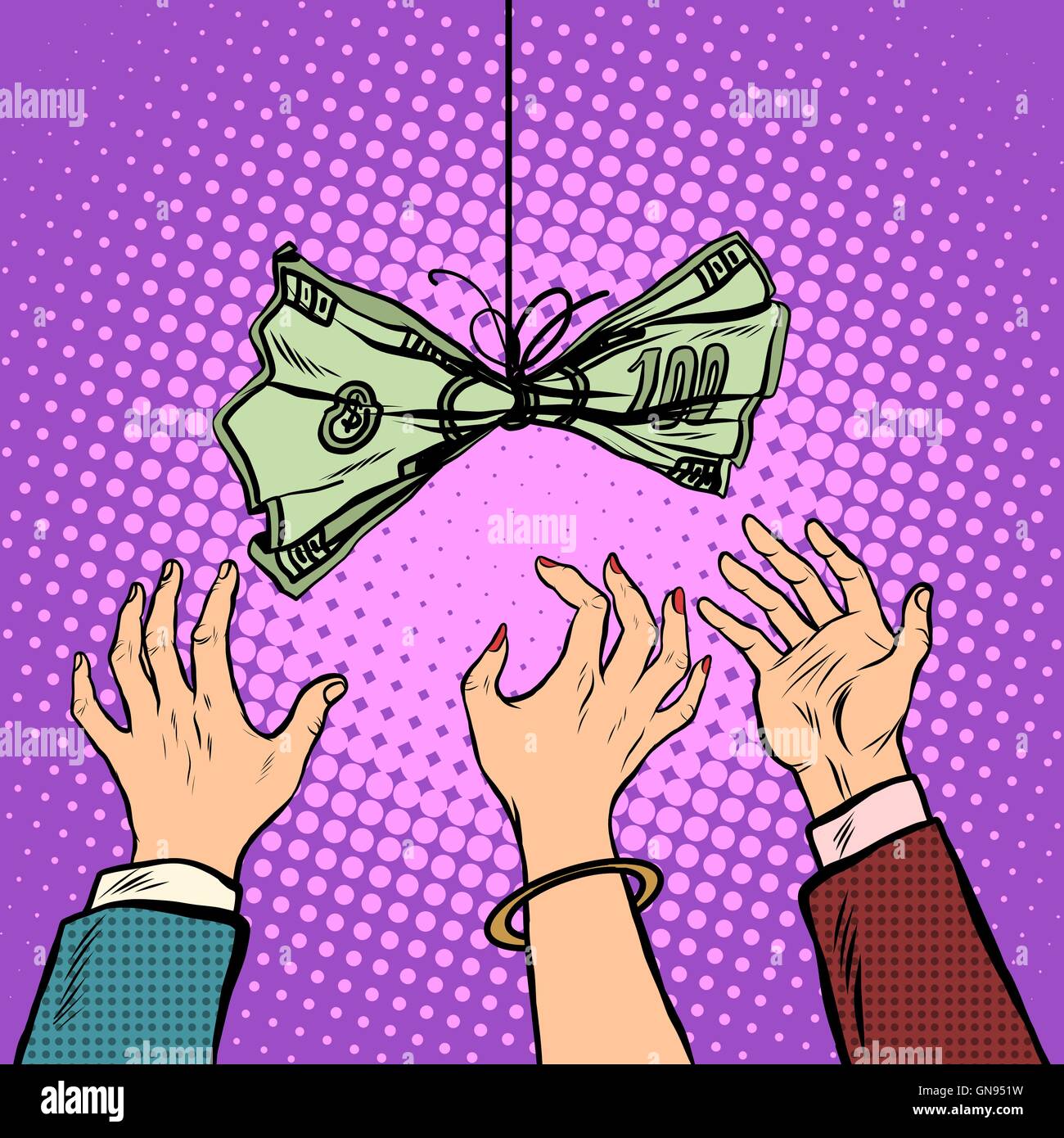 Cash bait vector retro illustration Stock Vector Image & Art - Alamy