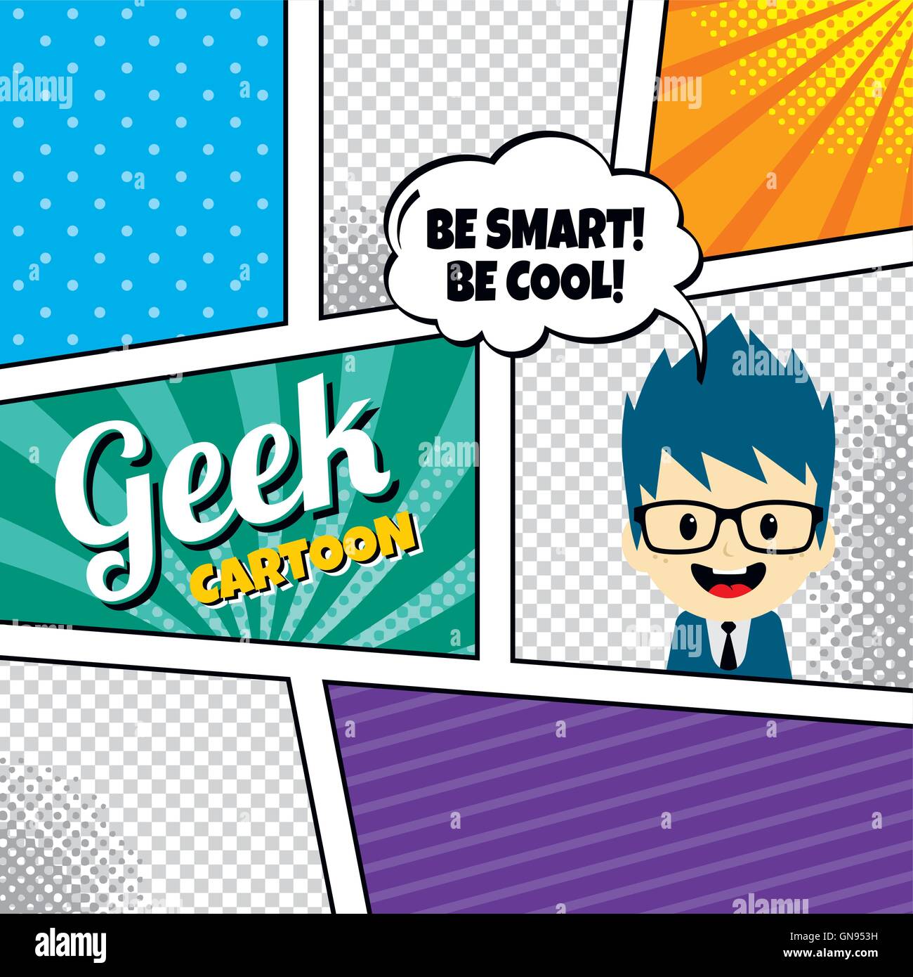 cartoon theme comic template Stock Vector Image & Art - Alamy