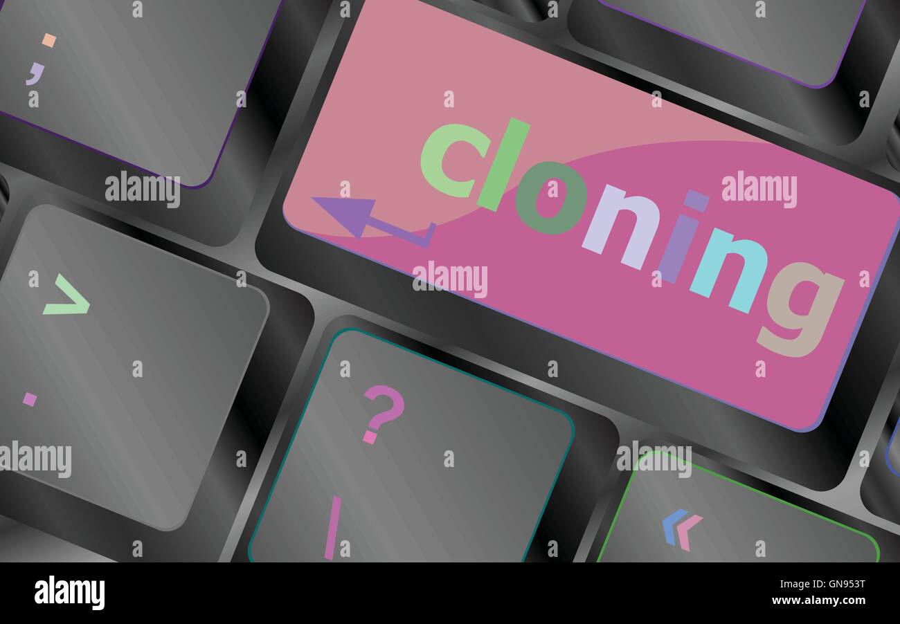 cloning keyboard button on computer pc vector keyboard key. keyboard button. Vector illustration ...
