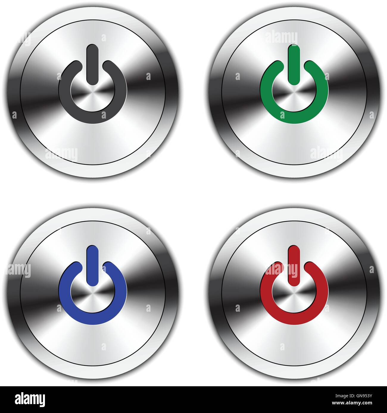 Start icon metallic internet Stock Vector Images - Alamy