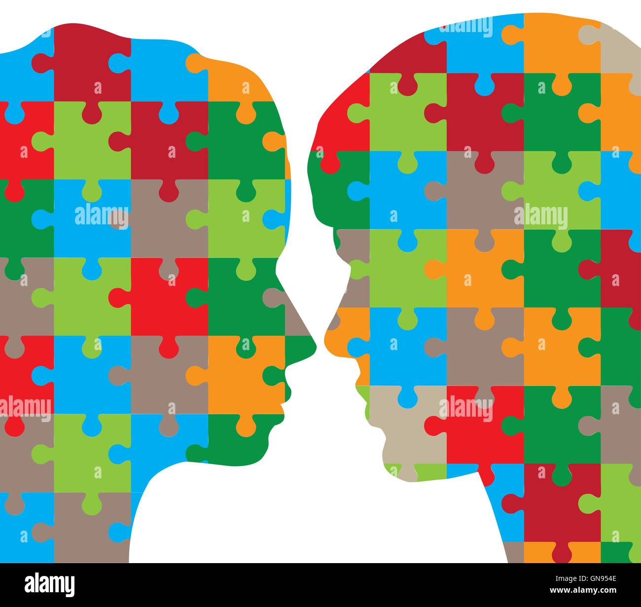 Vector Puzzle People Stock Vector Image & Art - Alamy