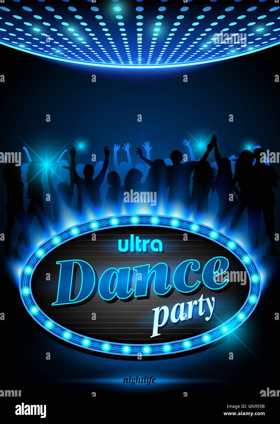 Night neon people Stock Vector Images - Alamy