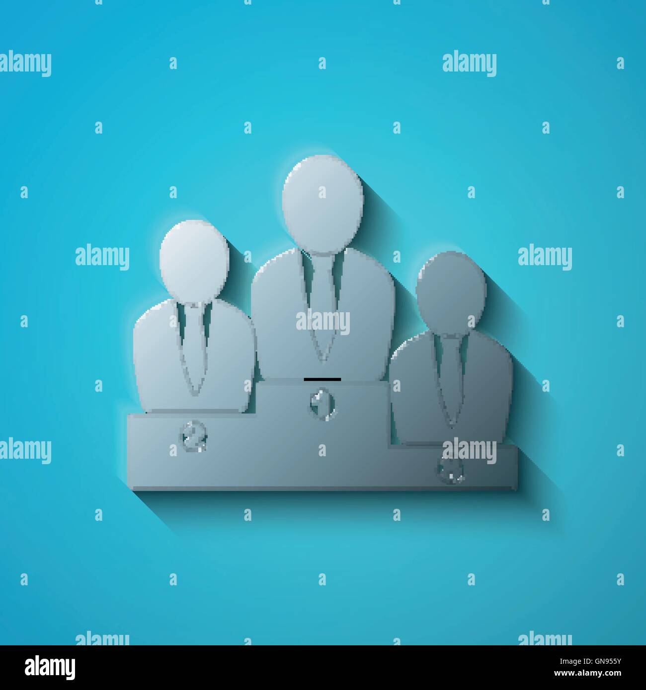 Finance concept: flat metallic Business Team icon, vector Stock Vector ...