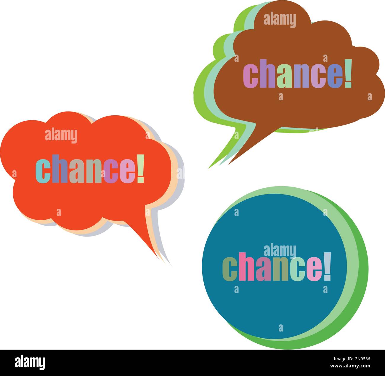 chance. Set of stickers, labels, tags. Business banners. Icon set. Icon ...