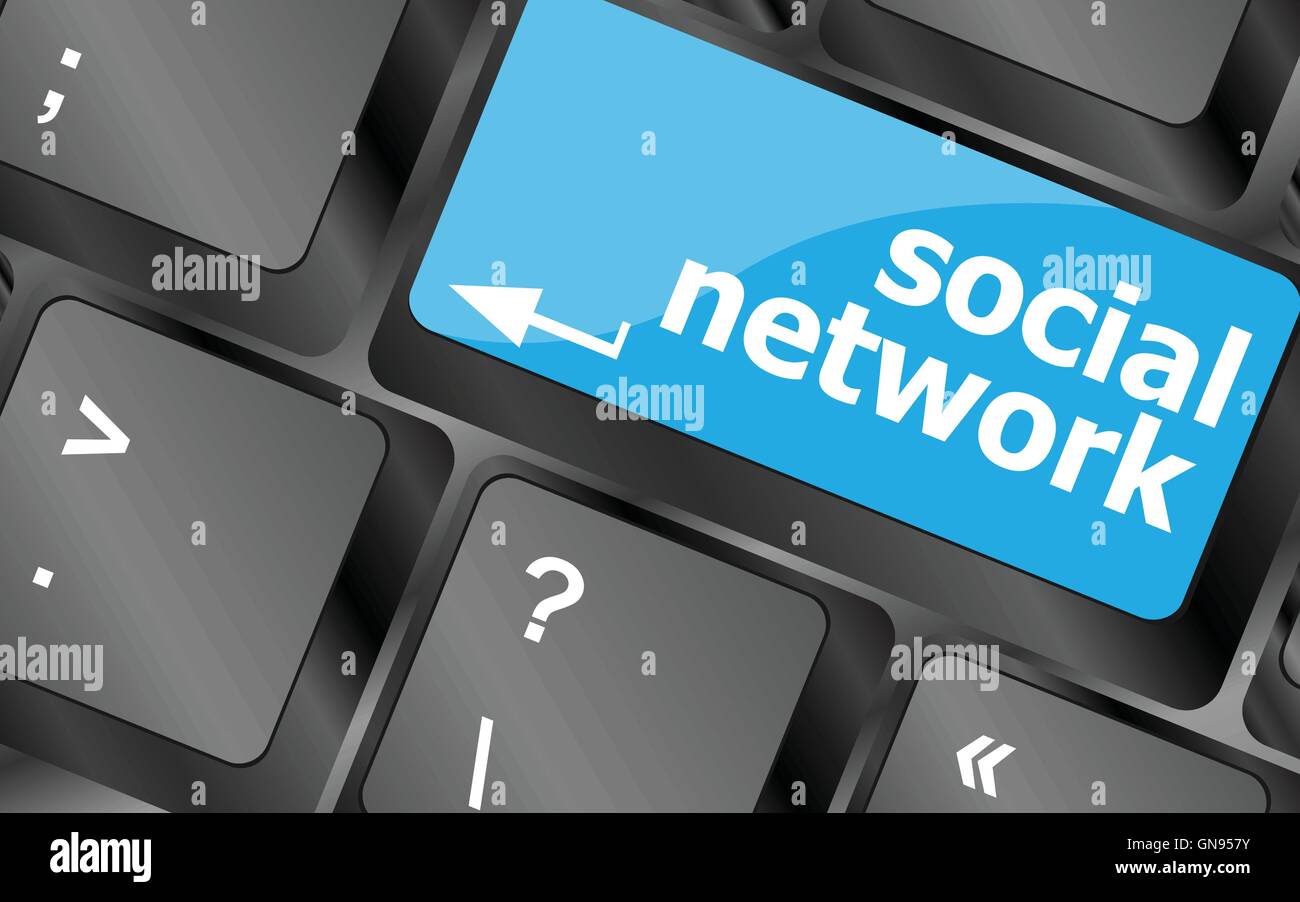 Social network keyboard key button. Keyboard keys icon button vector ...