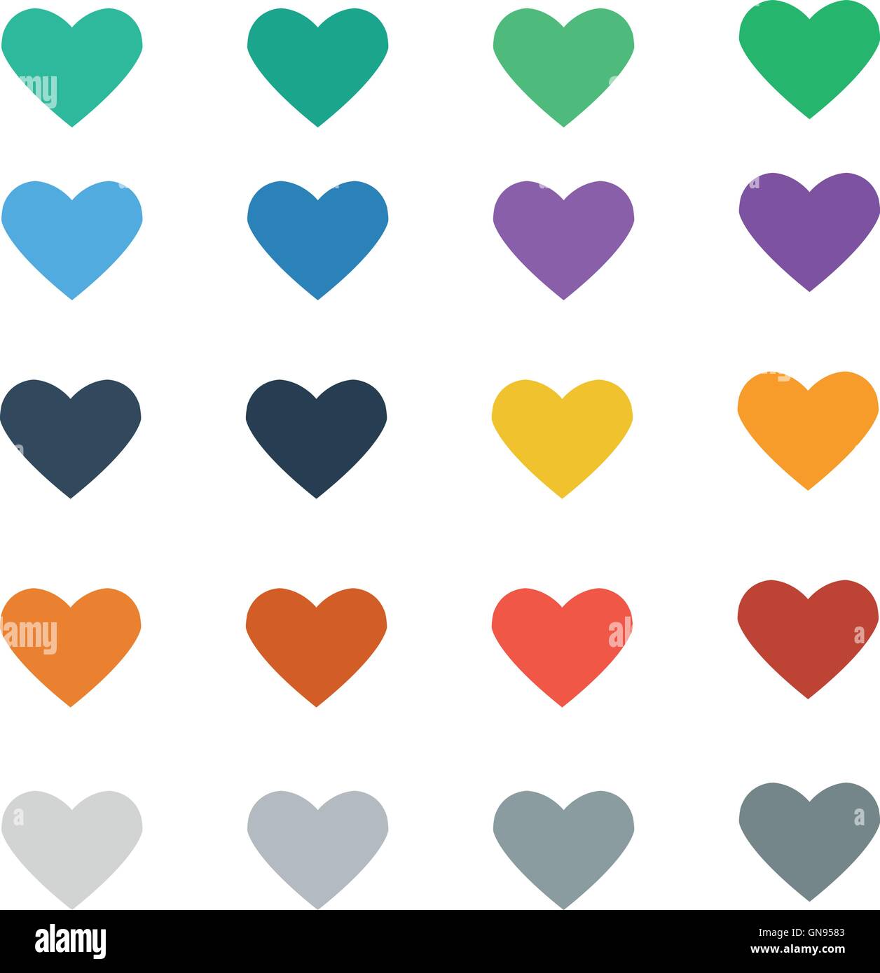 Heart Icon Vector with Colorful Stock Vector Image & Art - Alamy