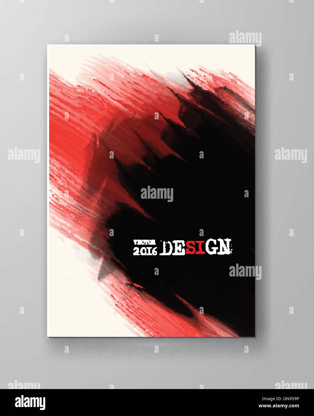 Brochure red black paint backgrounds Stock Vector Images - Alamy