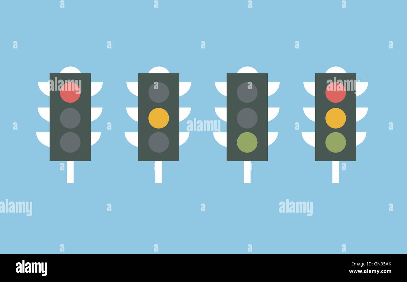 Traffic lights vector hi-res stock photography and images - Alamy