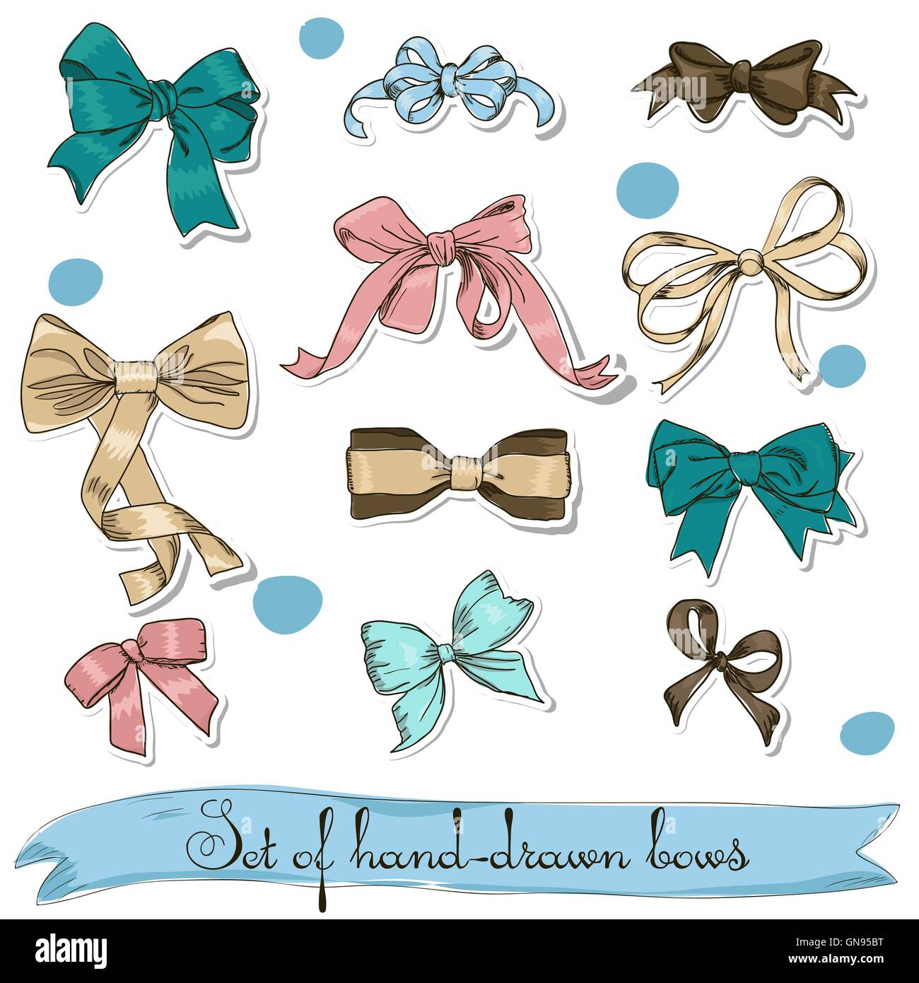 set of vintage bows Stock Vector Image & Art - Alamy