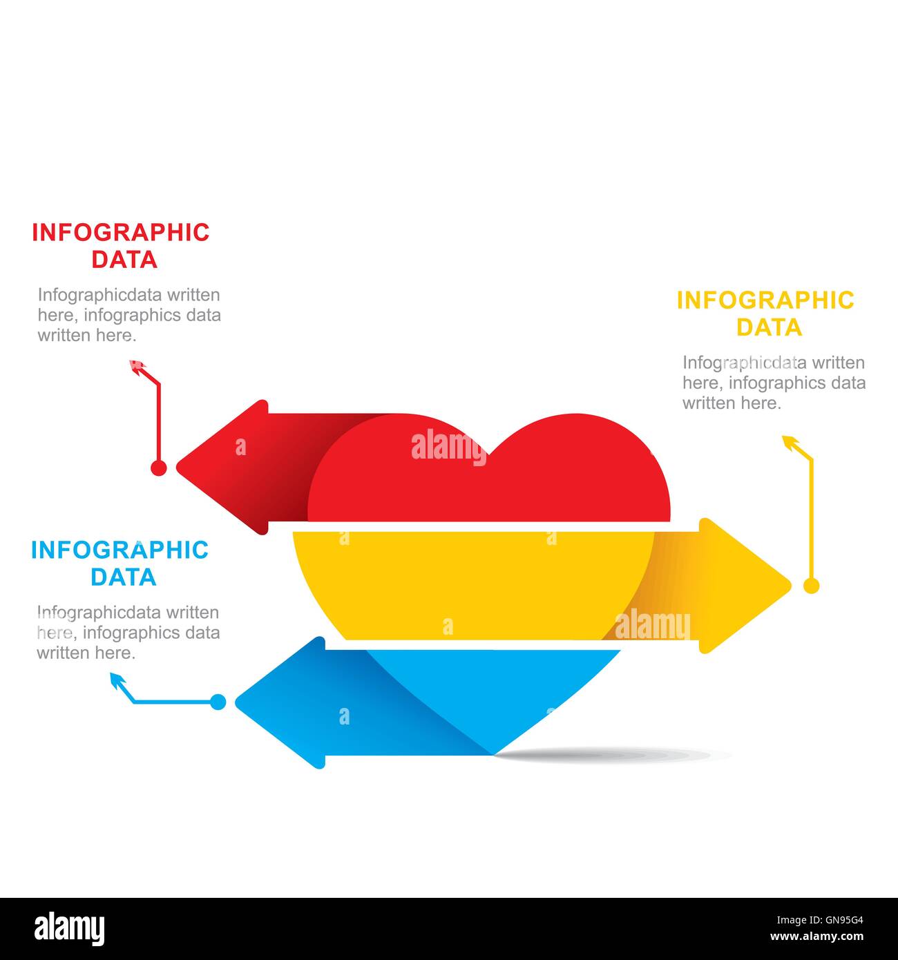 creative heart shape info-graphics design vector Stock Vector Image ...