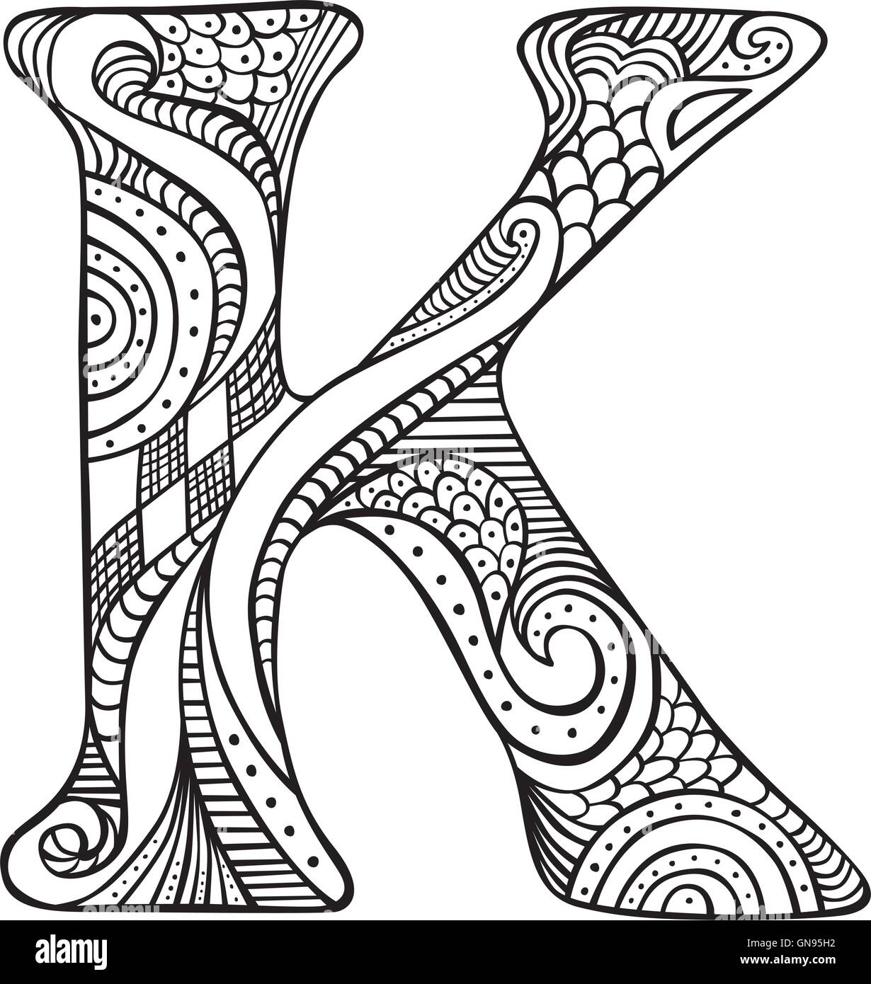 Illustrated Letter K Stock Vector Image Art Alamy