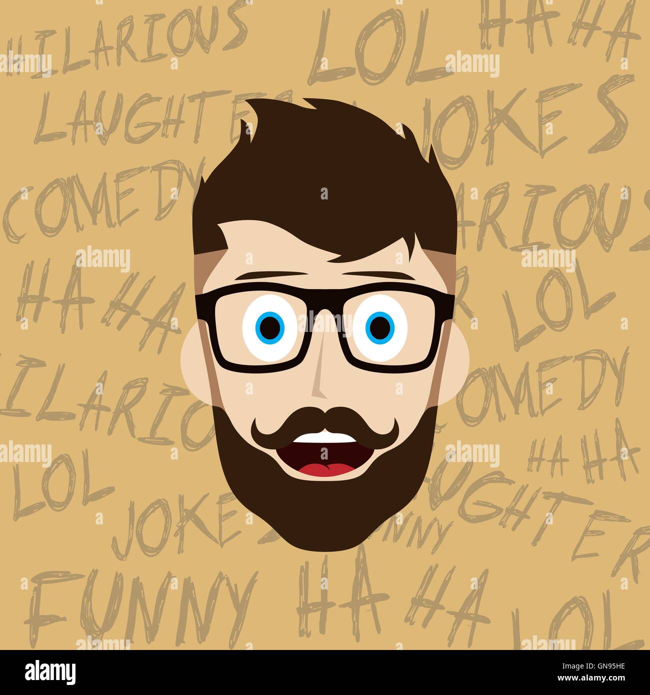 funny laughing guy Stock Vector Image & Art - Alamy