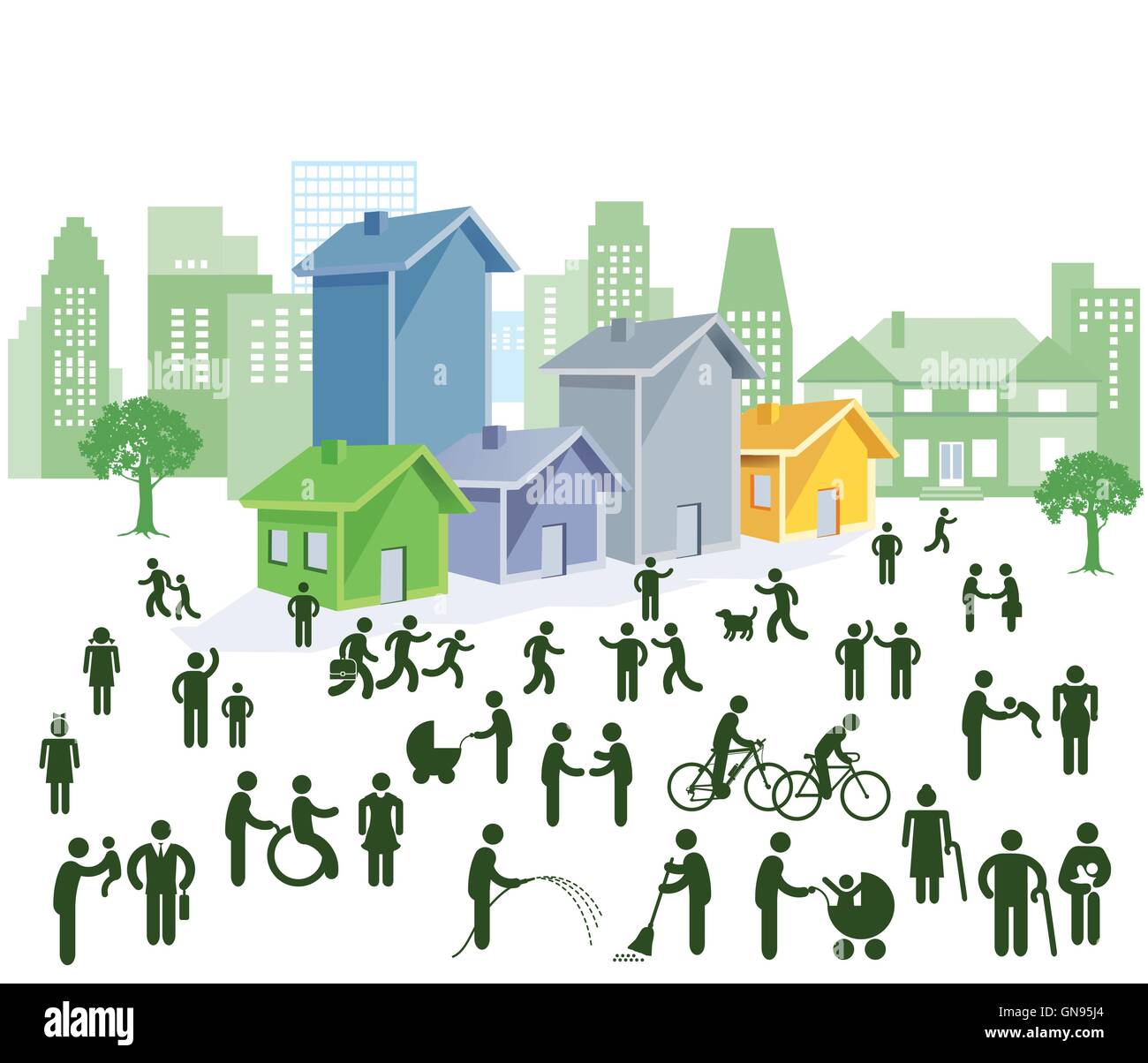 Township community Stock Vector Images - Alamy