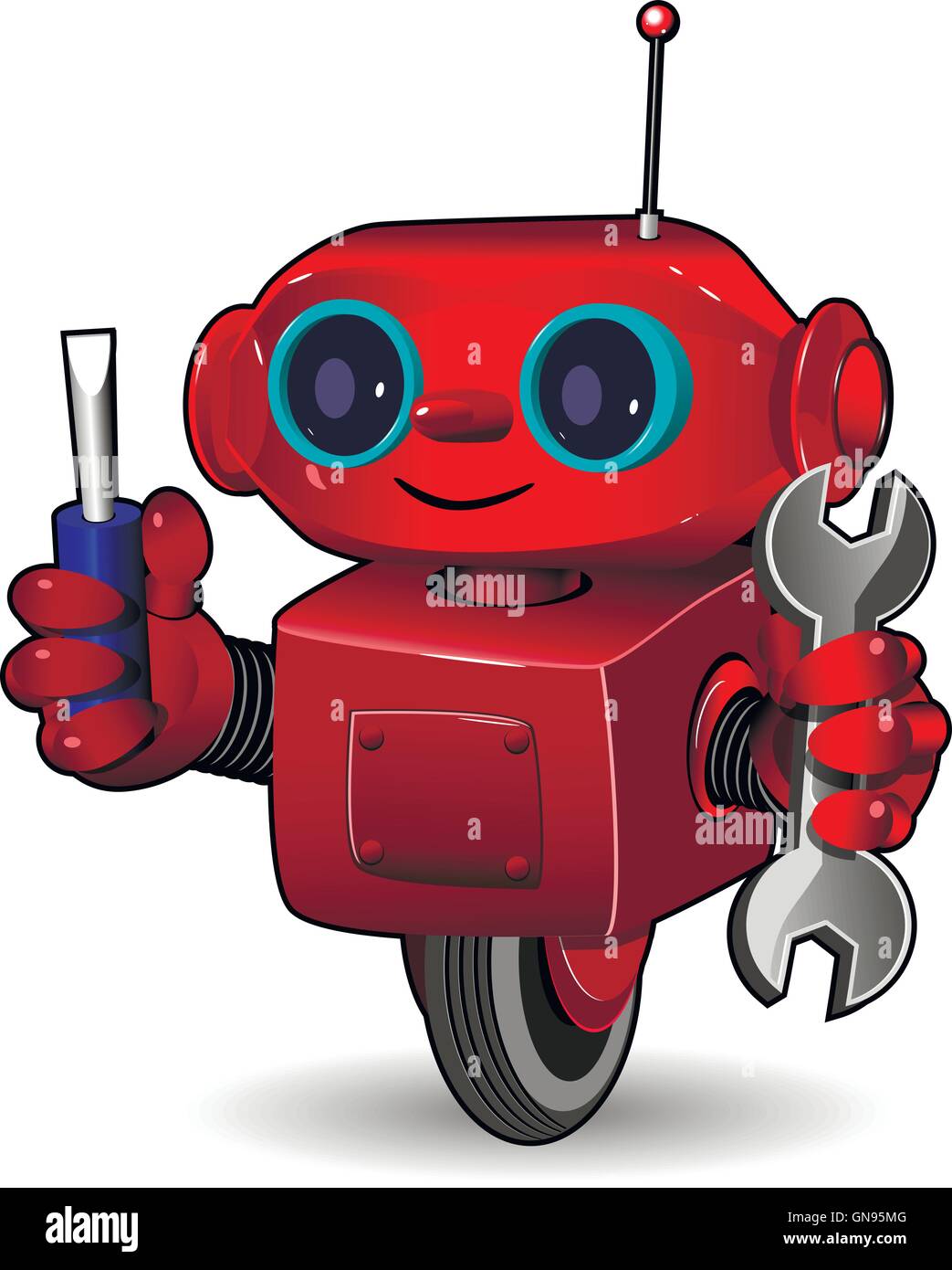 Red robot with tool Stock Vector Image & Art - Alamy