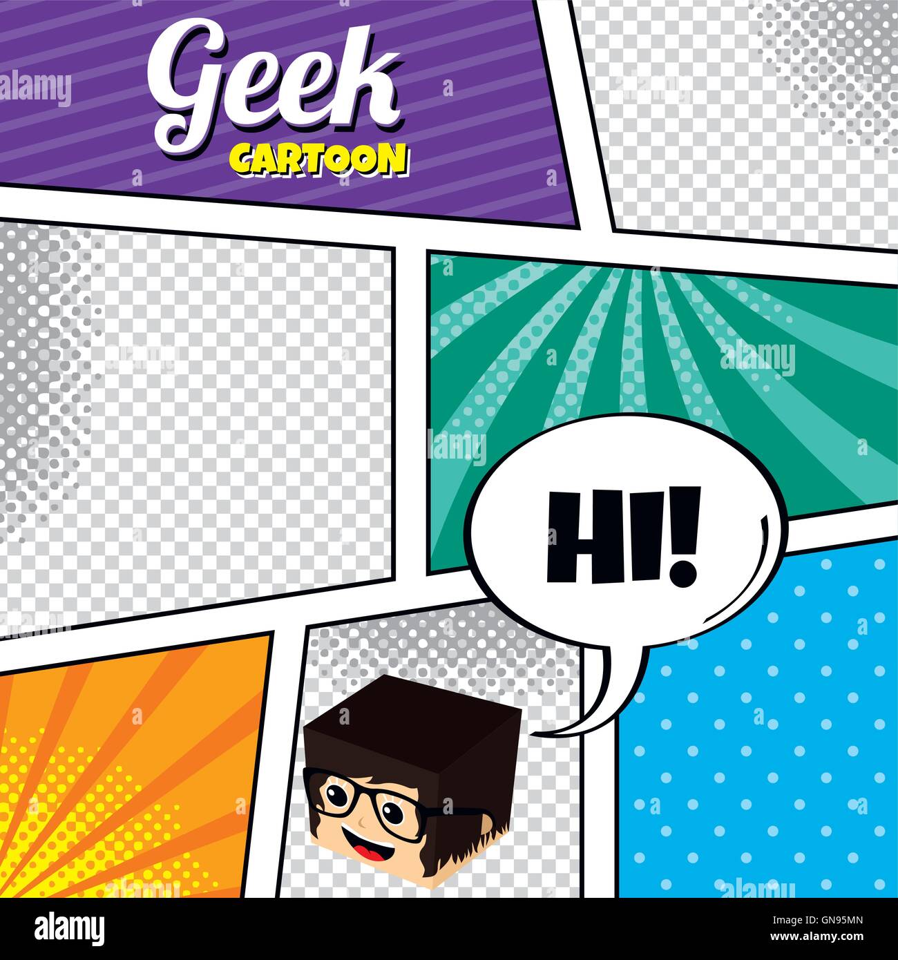 cartoon theme comic template Stock Vector Image & Art - Alamy