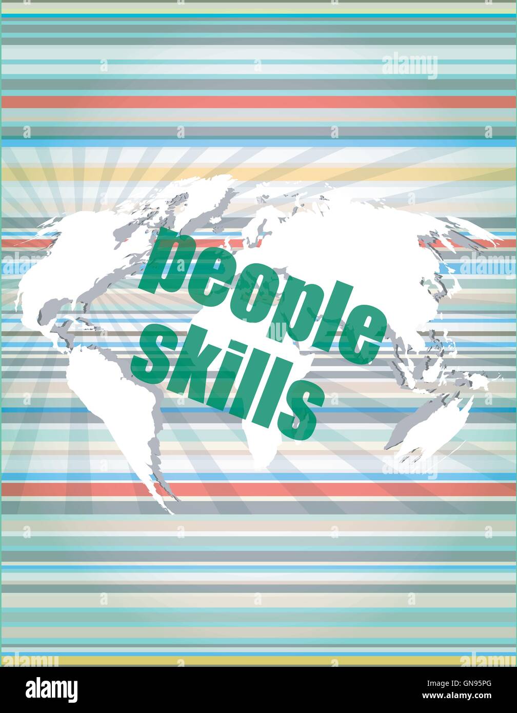 people skills words on digital touch screenvector quotation marks with ...