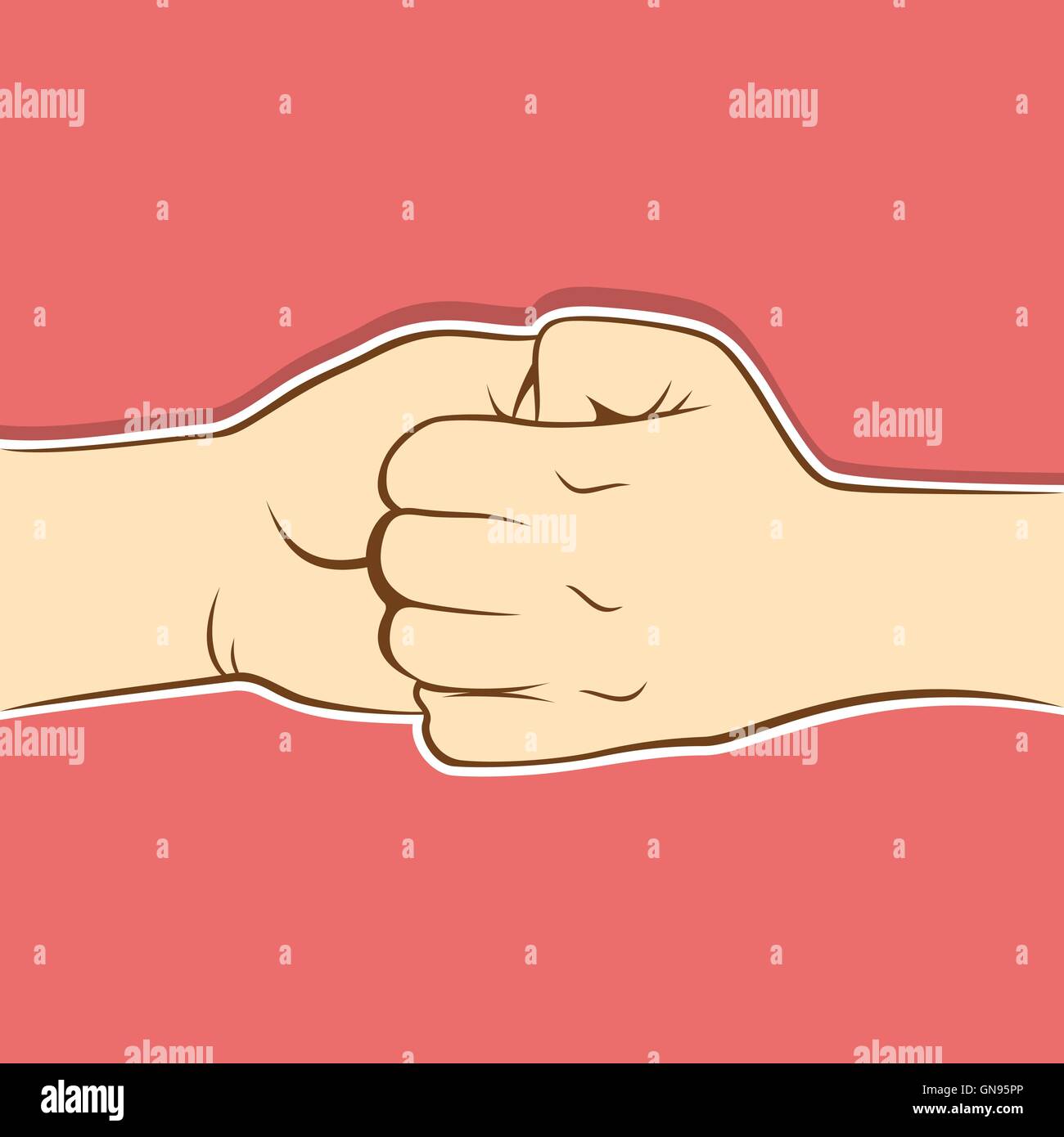 partnership, tightly join hand or support each other concept design ...