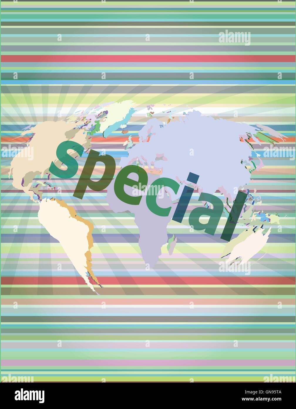 Education concept: Special word on digital background vector ...