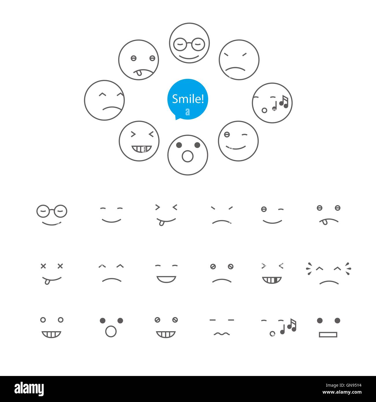 Smile set, vector Stock Vector Image & Art - Alamy