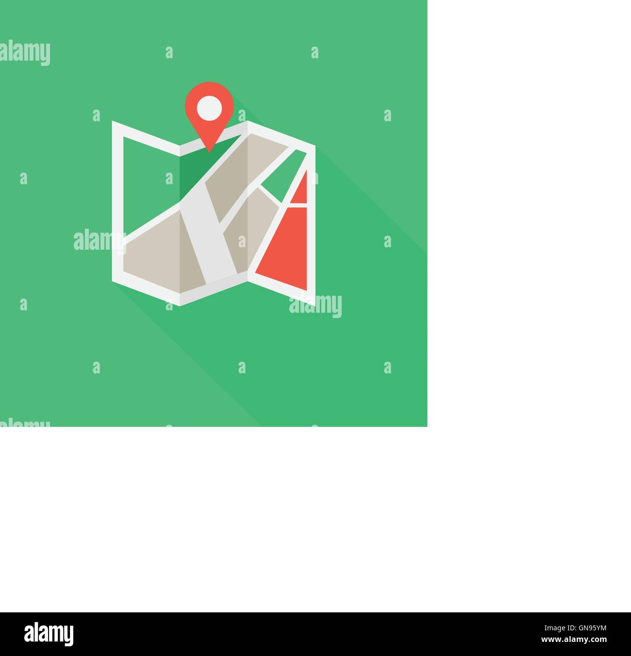 Flat colored location icon Stock Vector Image & Art - Alamy