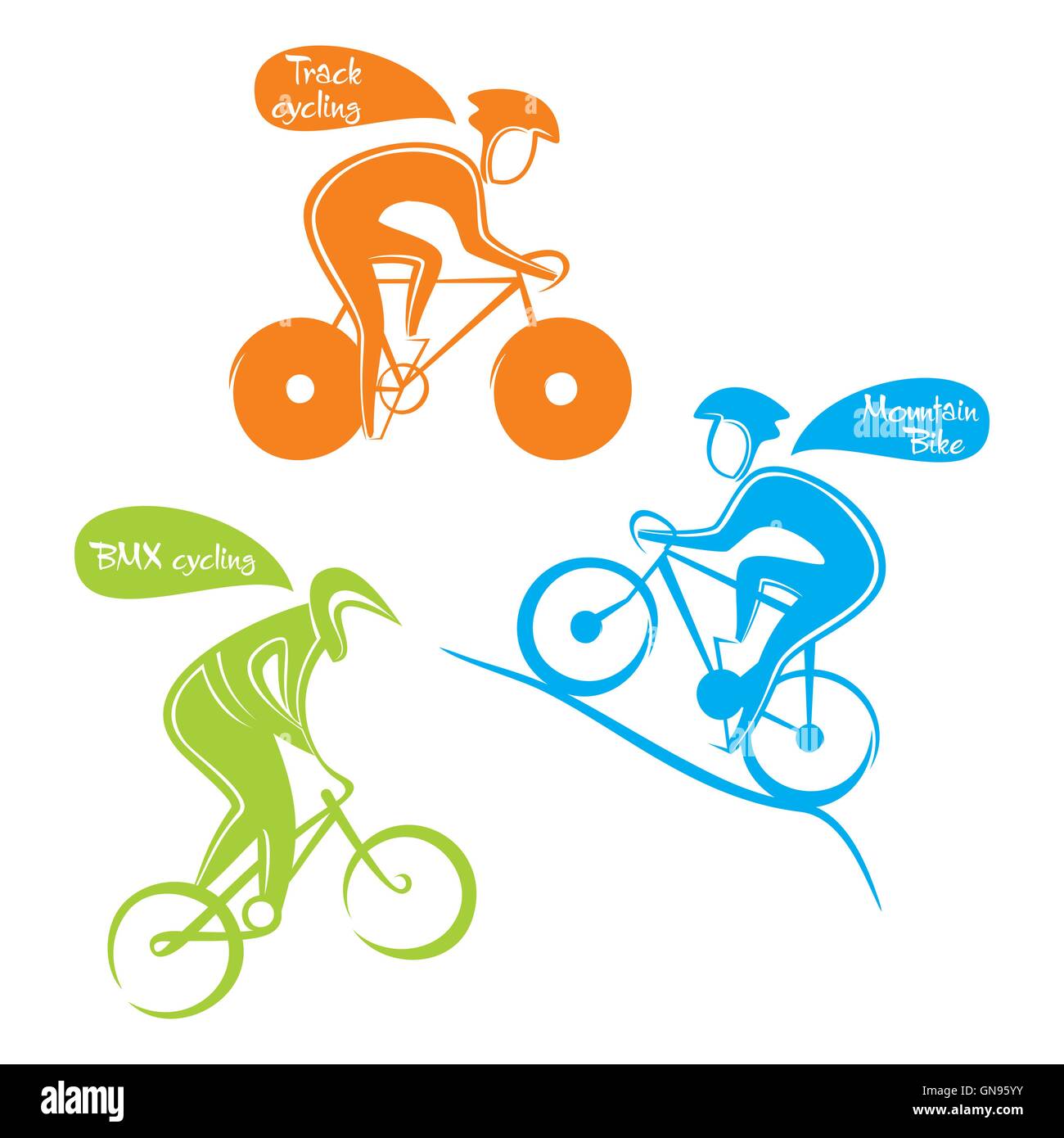 Bmx track cyclist Stock Vector Images - Alamy