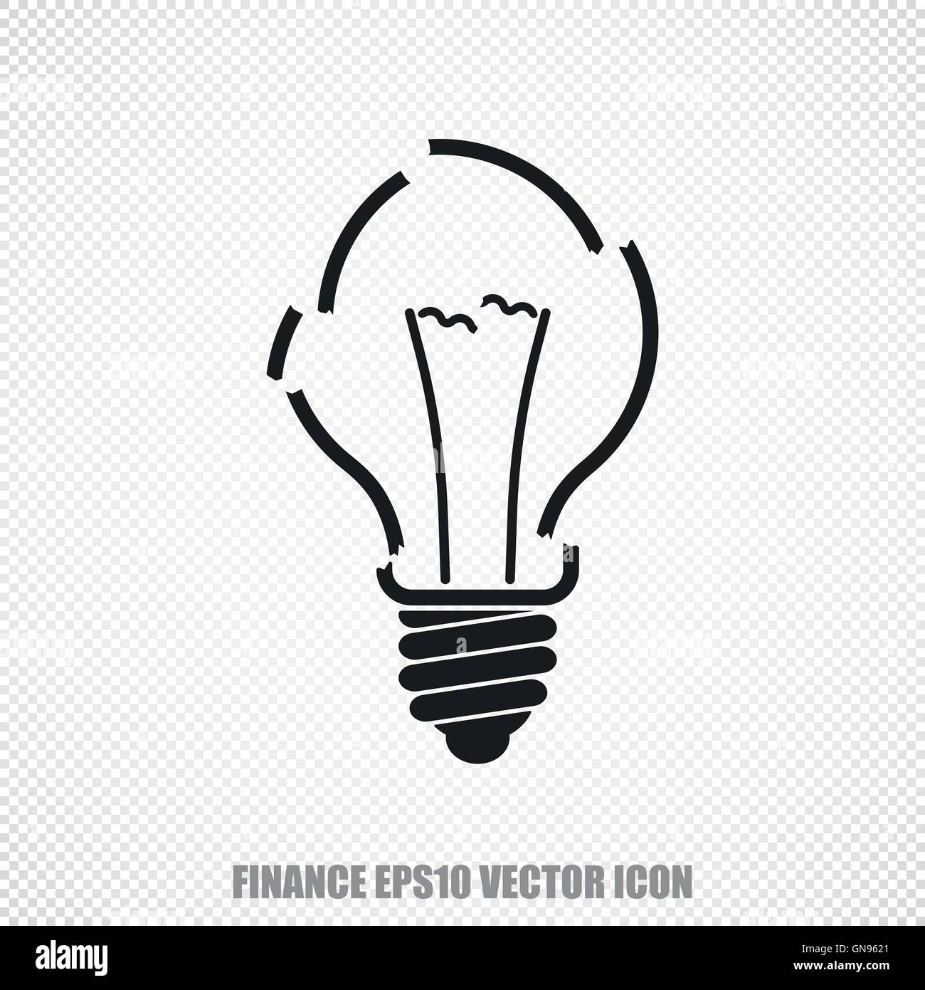 Finance vector Light Bulb icon. Modern flat design Stock Vector Image ...