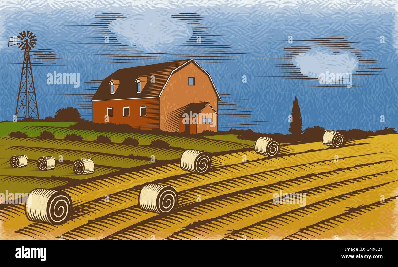 Landscape engraving color hi-res stock photography and images - Alamy