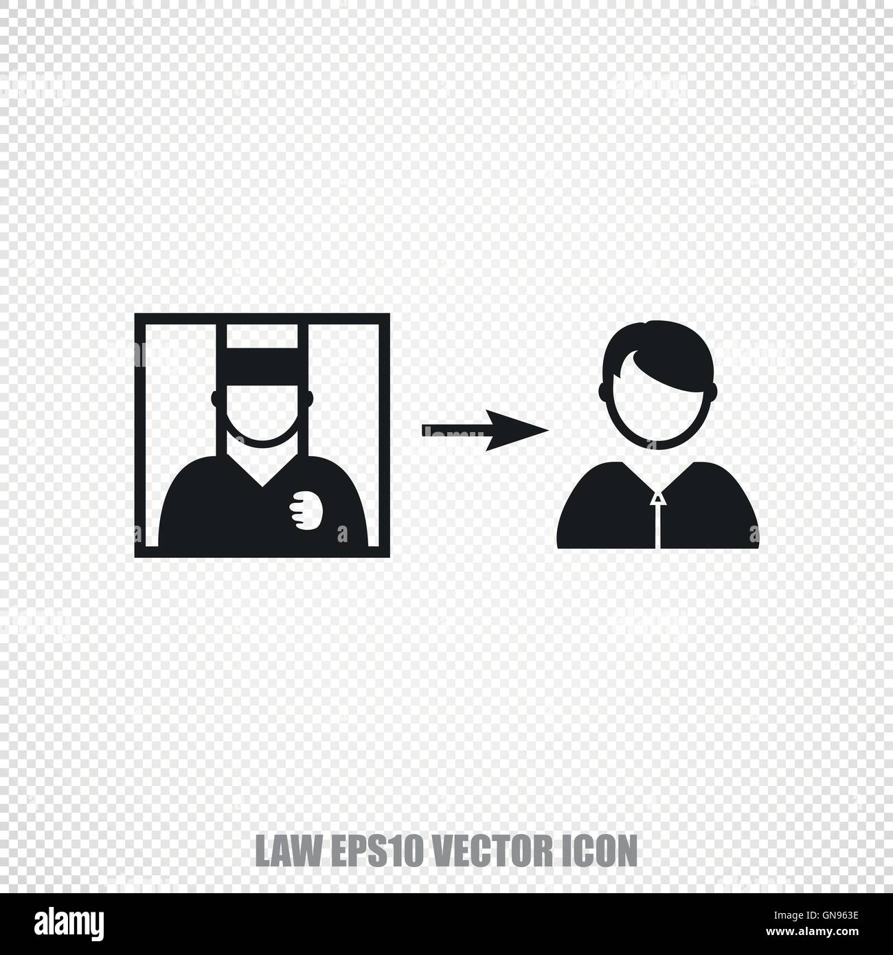 Law vector Criminal Freed icon. Modern flat design Stock Vector Image ...