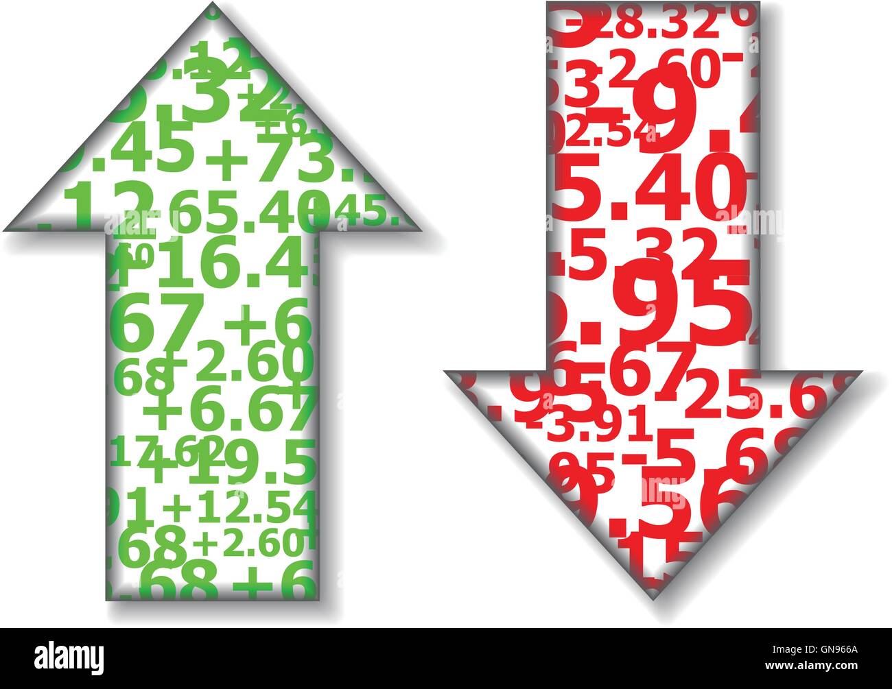 Green arrow upward trend Cut Out Stock Images & Pictures - Alamy