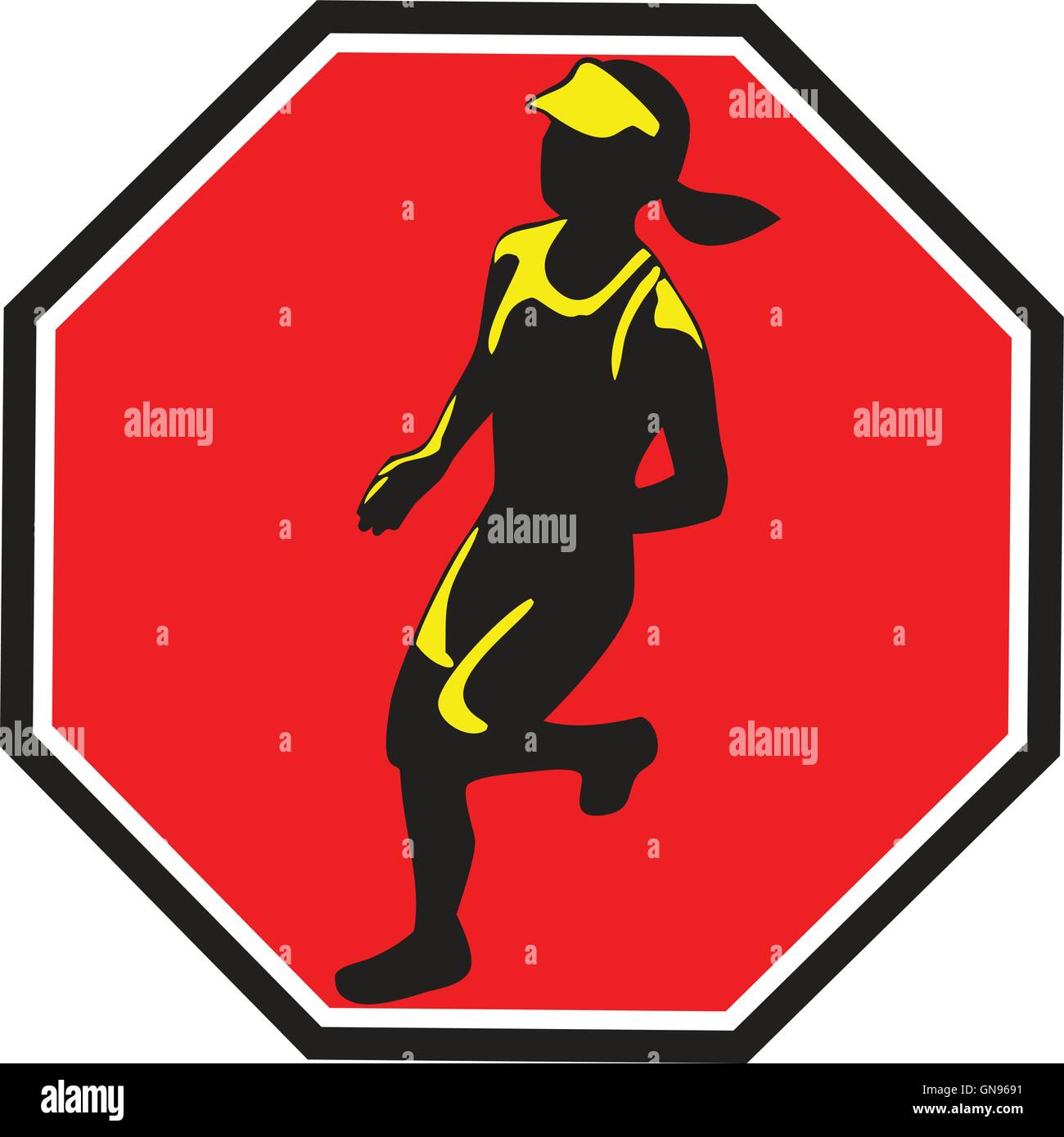 Runner athlete female Stock Vector Images - Alamy