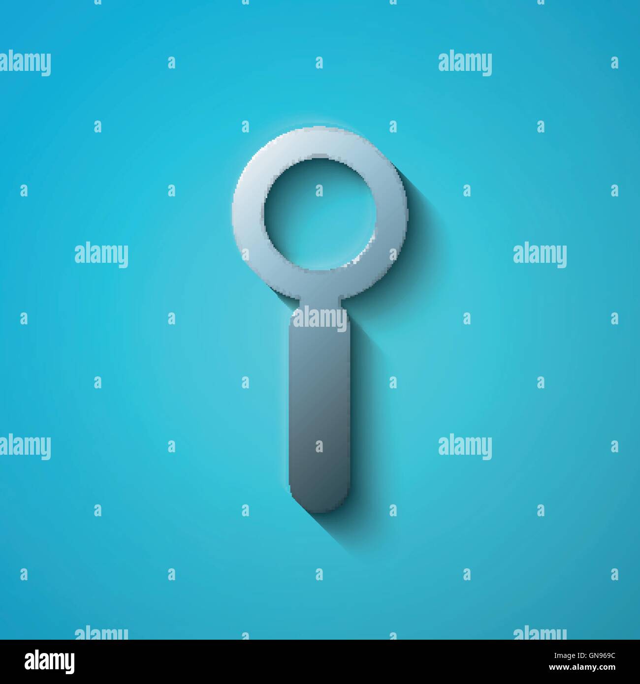 Data concept: flat metallic Search icon, vector Stock Vector Image ...