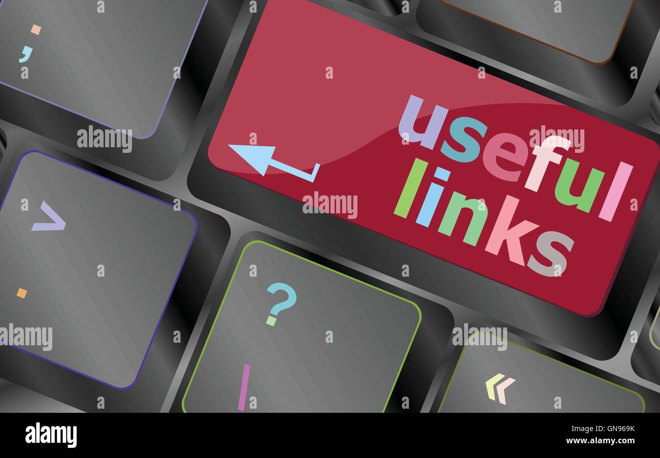 useful links keyboard button - business concept vector keyboard key. keyboard button. Vector ...