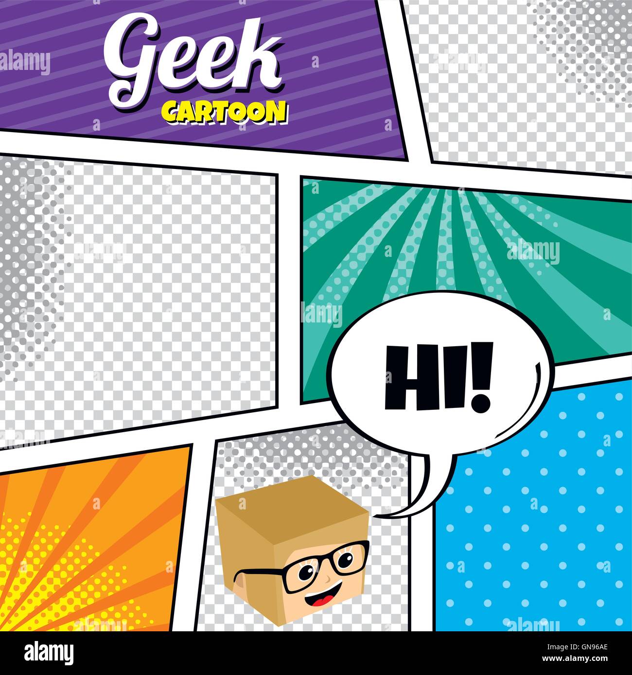 cartoon theme comic template Stock Vector Image & Art - Alamy