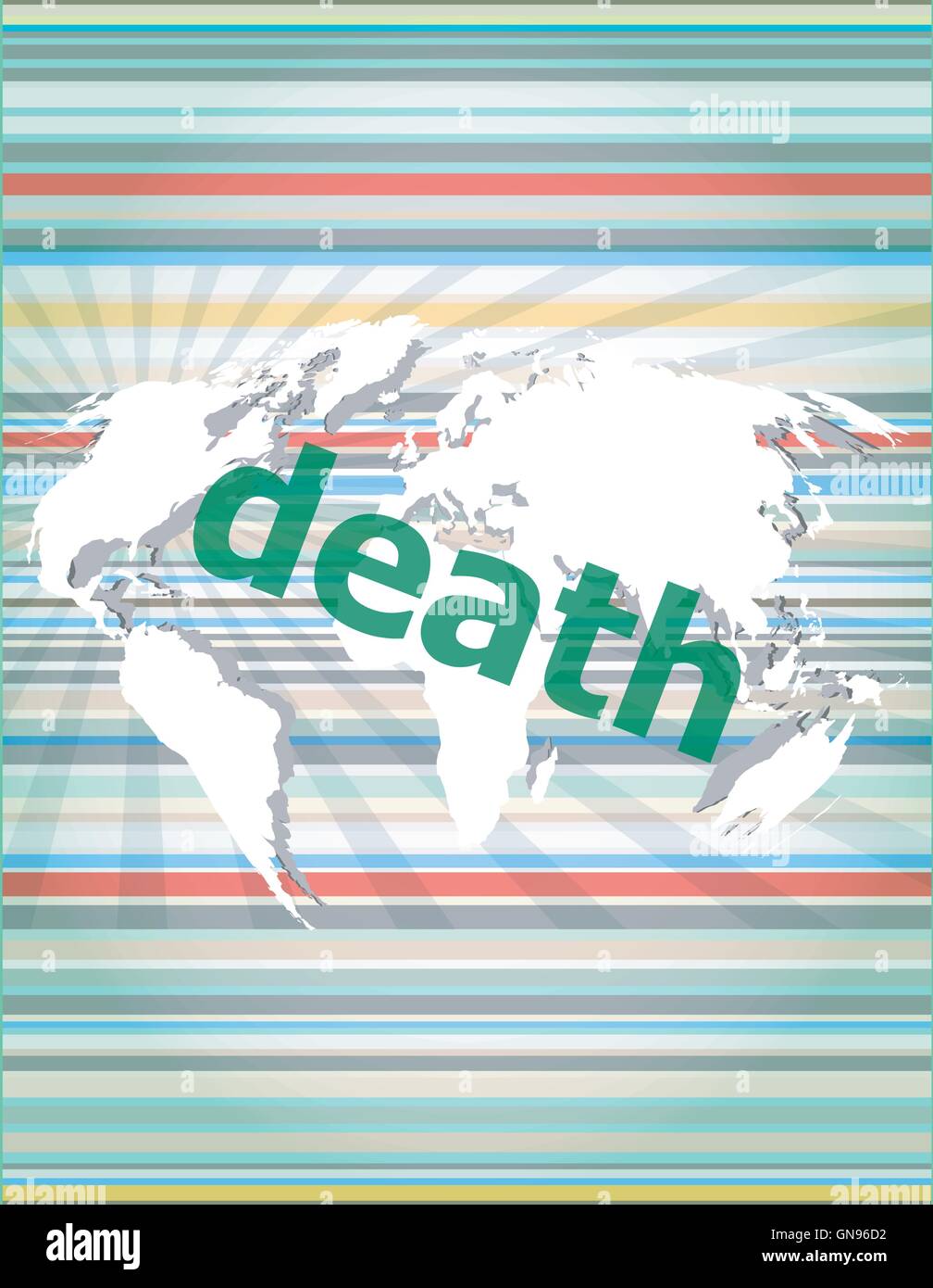 social concept: words death on digital touch screen vector quotation ...